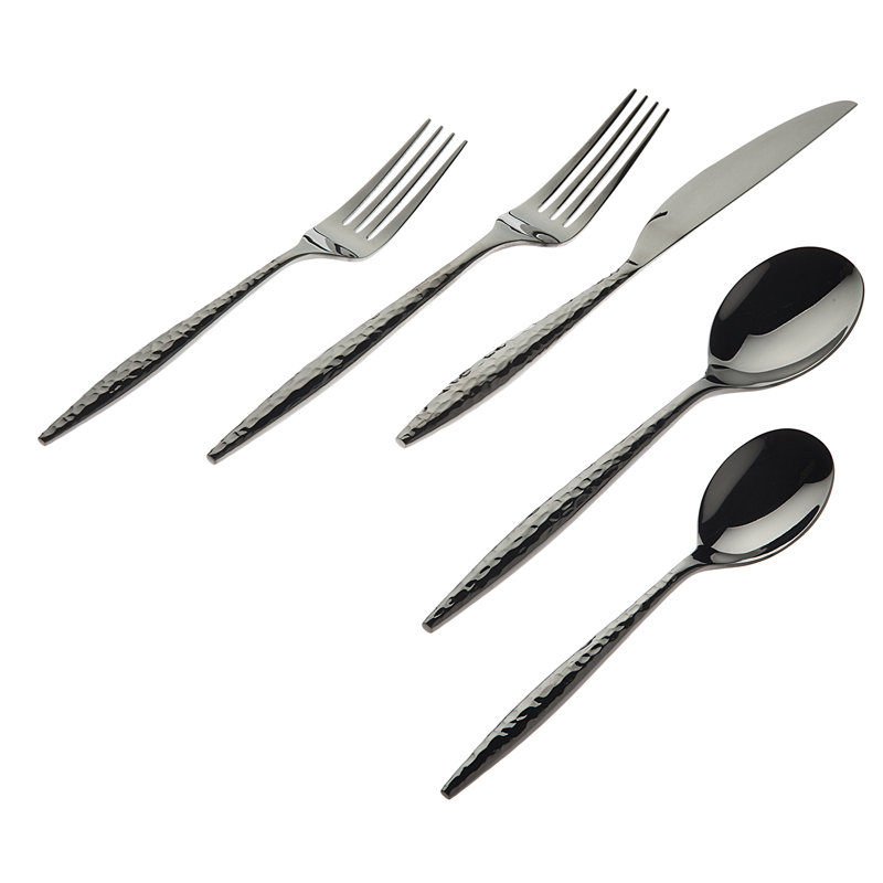 Godinger Silver Art Co Avellino 20 Piece 18/10 Stainless Steel Flatware Set, Service for 4 ...